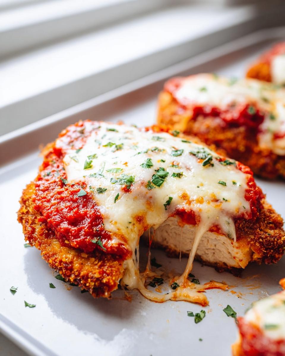Amazing 12-Minute Baked Chicken Parmesan with Mozzarella