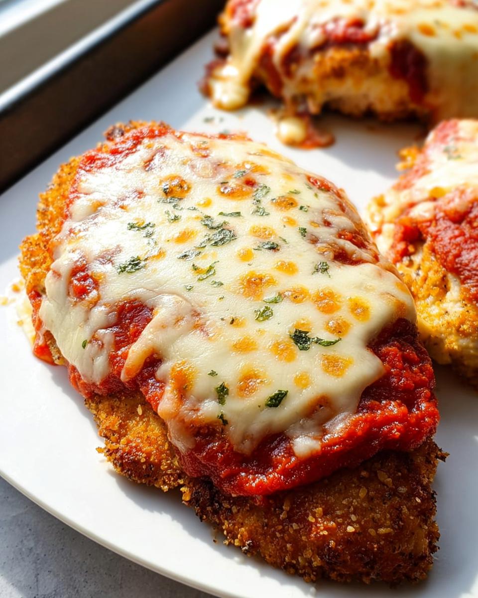 Amazing 12-Minute Baked Chicken Parmesan with Mozzarella
