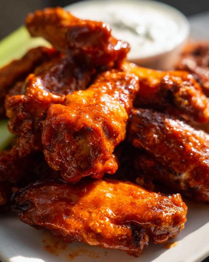 Amazing 476 Calorie Extra Crispy Baked Buffalo Chicken Wings