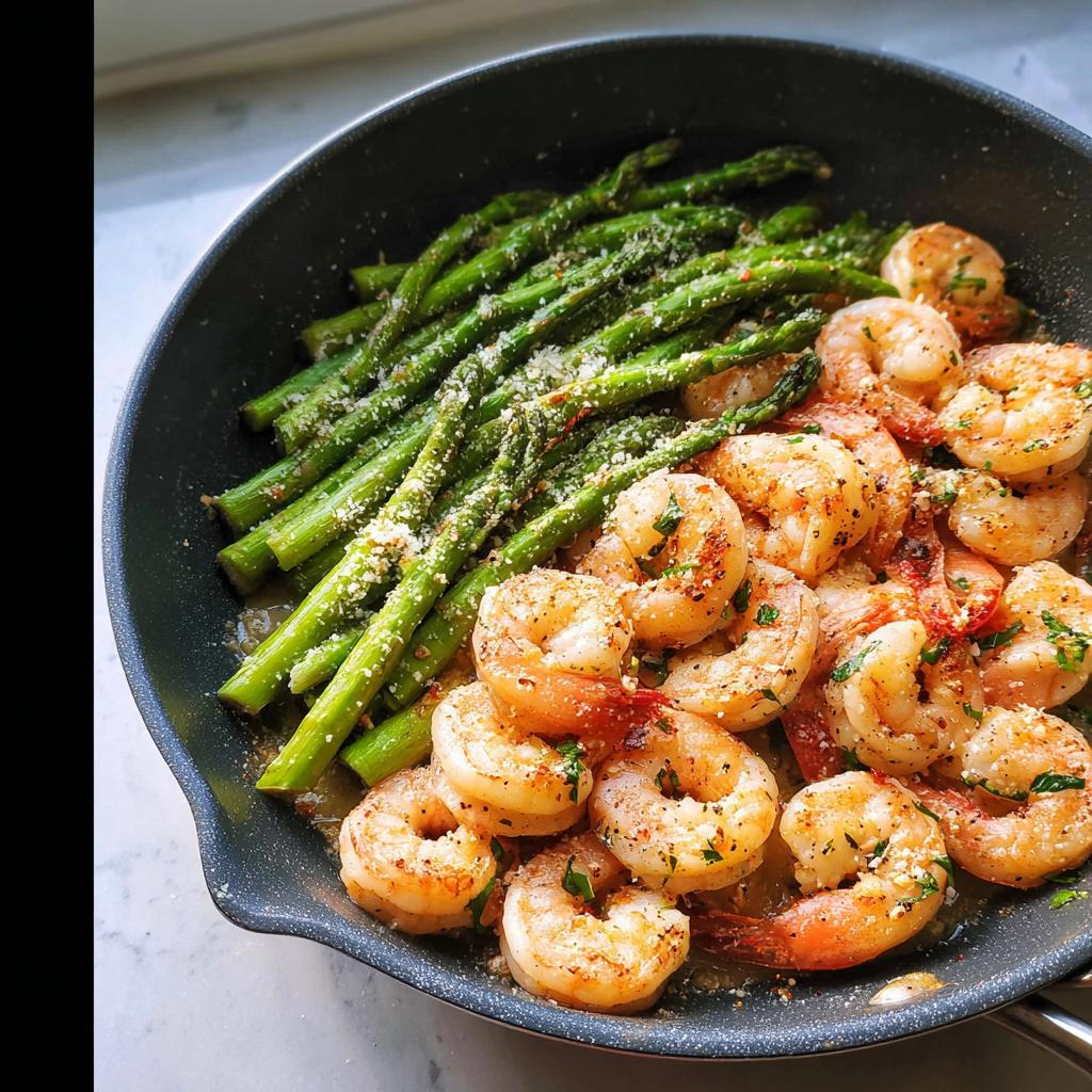 Amazing 13-Minute Garlic Shrimp and Asparagus Skillet