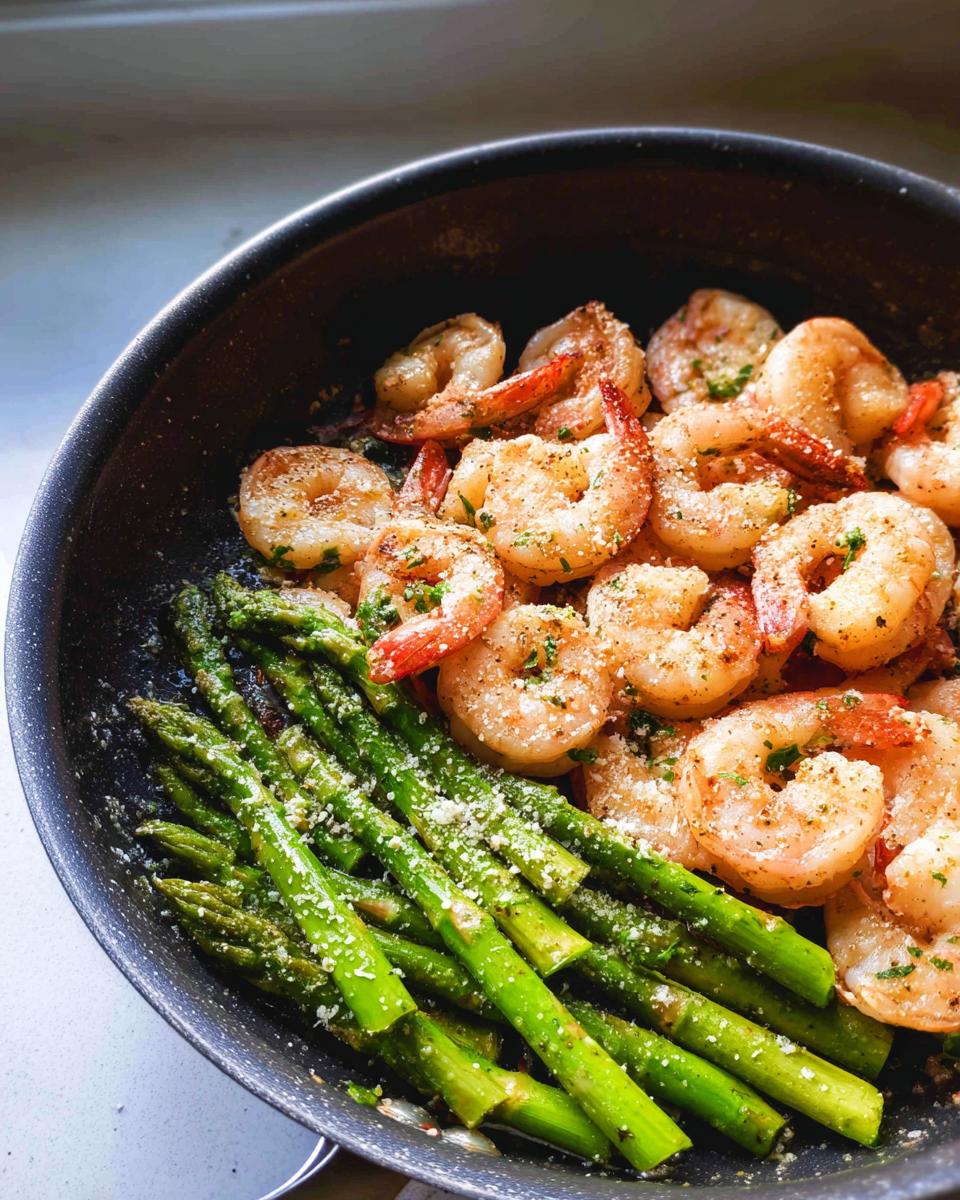 Amazing 13-Minute Garlic Shrimp and Asparagus Skillet