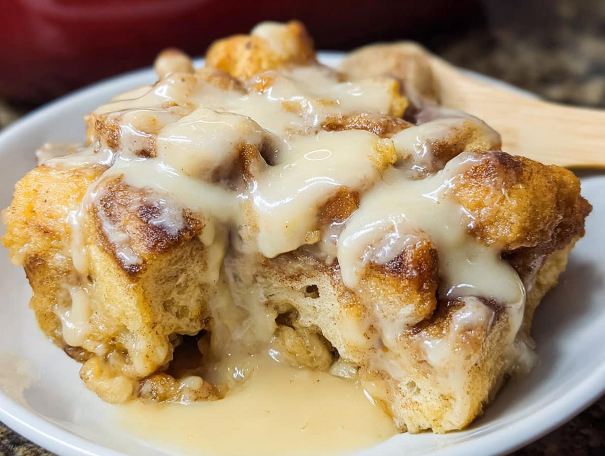 Amazing 1 Gooey Cinnamon Roll Bread Pudding