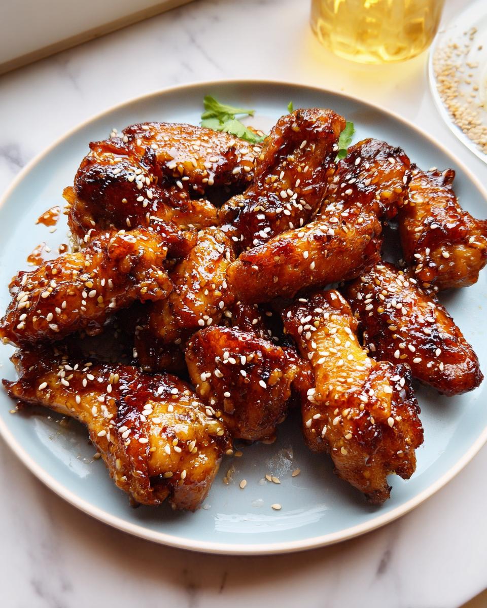 Amazing 5-Star Honey Garlic Sticky Chicken Wings