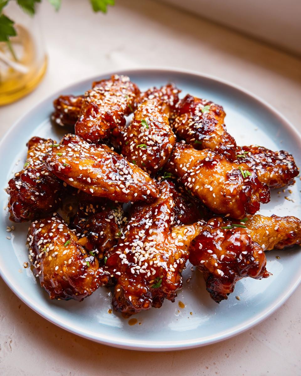 Amazing 5-Star Honey Garlic Sticky Chicken Wings