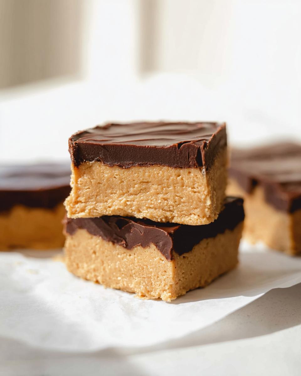 5 Minute Peanut Butter Chocolate Fudge Squares Joy